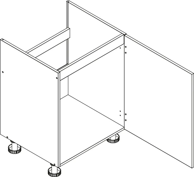ALFASHOP ZOYA dolní D60ZL P/L šedá