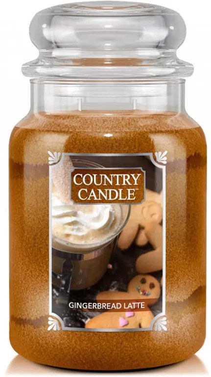 Country Candle – vonná svíčka Gingerbread Latte (Perníkové laté), 680 g