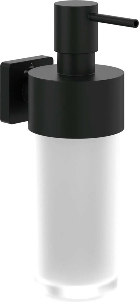 Villeroy & Boch Elements Striking - Dávkovač mýdla s držákem, matná černá TVA152007000K5
