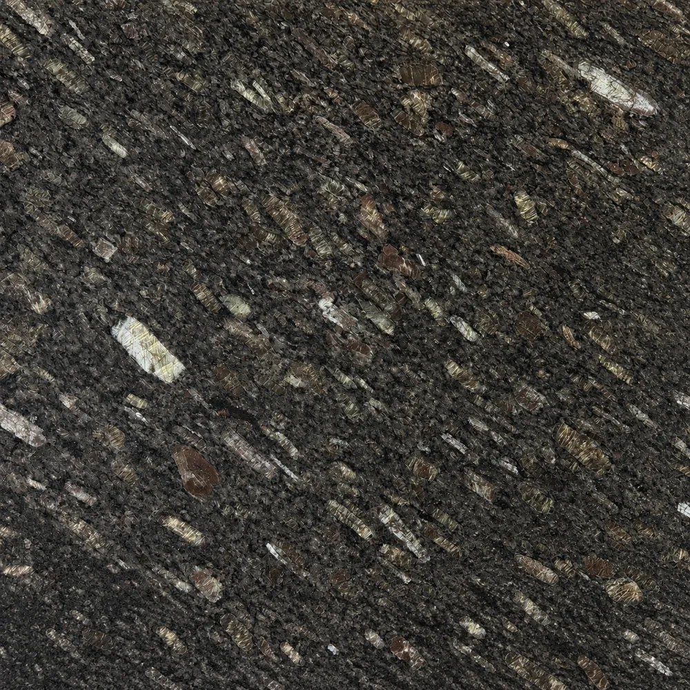 Jídelní stůl MONTEVIDEO SATIN – 180 × 100 cm, žulová deska Satin Black, zlatá podnož SPIDER L