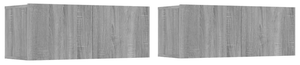 6dílný set TV skříněk šedý sonoma kompozitní dřevo - Default Title