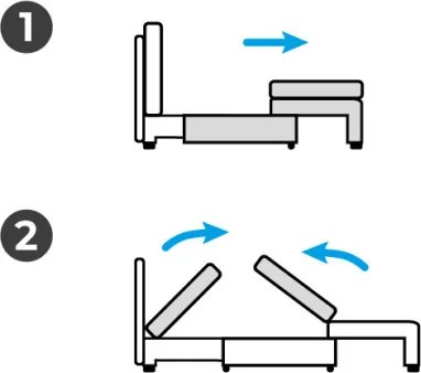 Dvoumístná pohovka NEO Kronos rozkládací, tmavě modrá