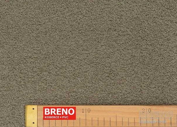 Breno Metrážový koberec SOFTISSIMO 49 hnědý, šíře 400 cm, Hnědá