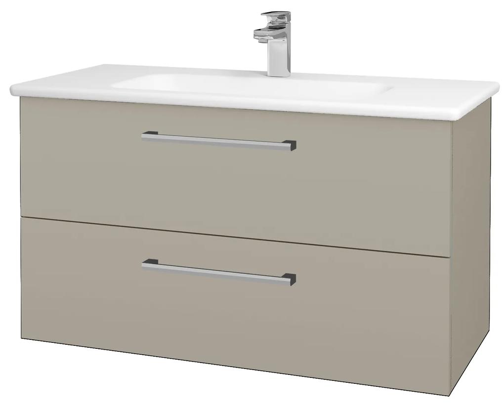 Dřevojas Koupelnová skříň GIO SZZ2 100 Varianta: N01 Bílá lesk / Úchytka T01 / M01 Bílá mat