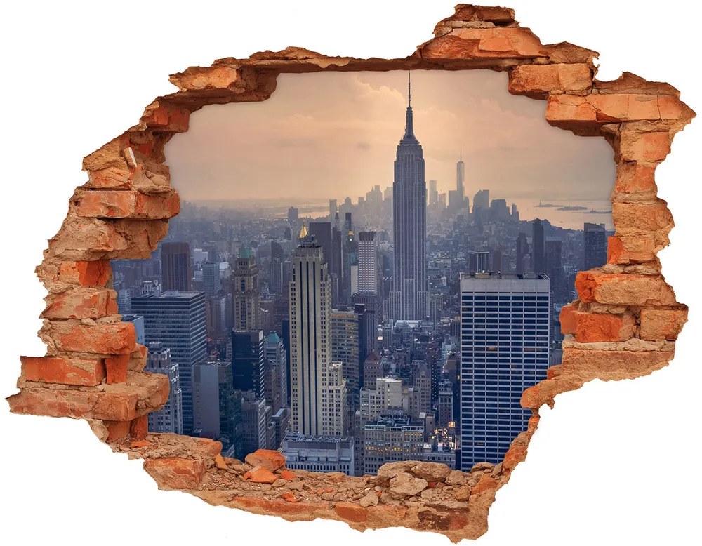 Wallmuralia Fototapeta díra na zeď 3D Manhattan New York 90x70 cm