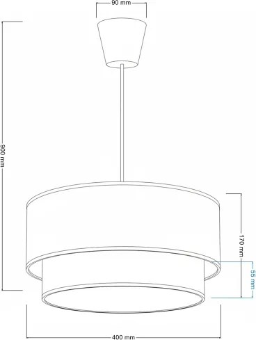 Brilagi- LED Dětský lustr na lanku BOBO 1xE27/60W/230V pr. 40 cm bílá/béž./medv.