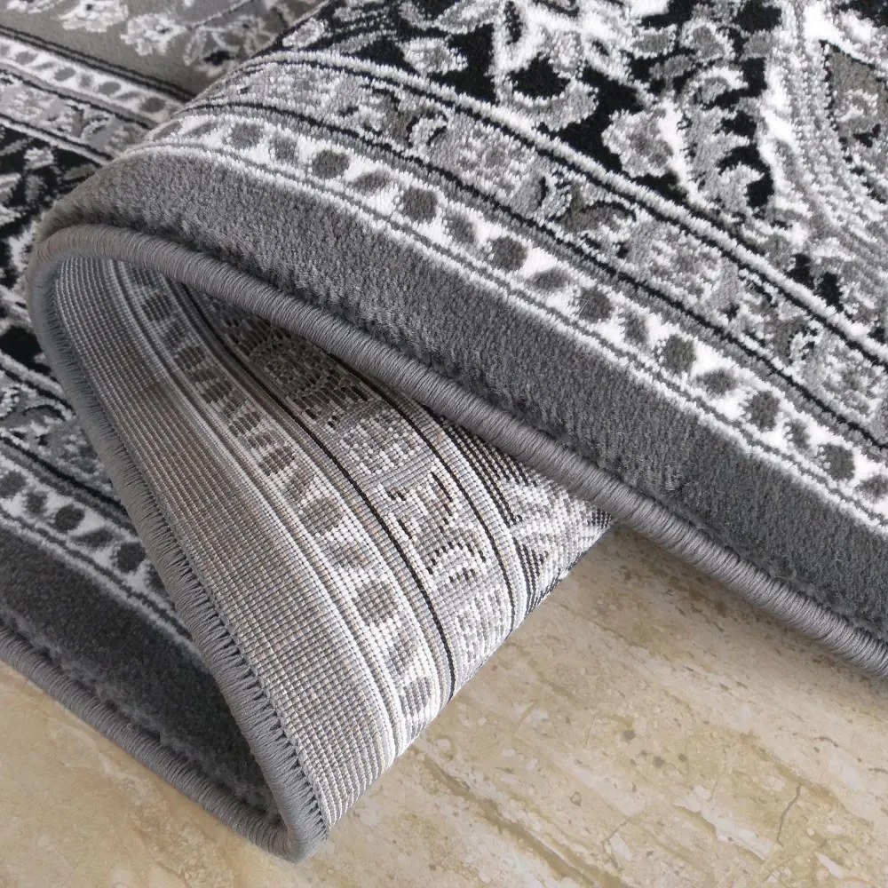 Vintage vzorovaný koberec do obýváku šedé barvy Šířka: 240 cm | Délka: 330 cm