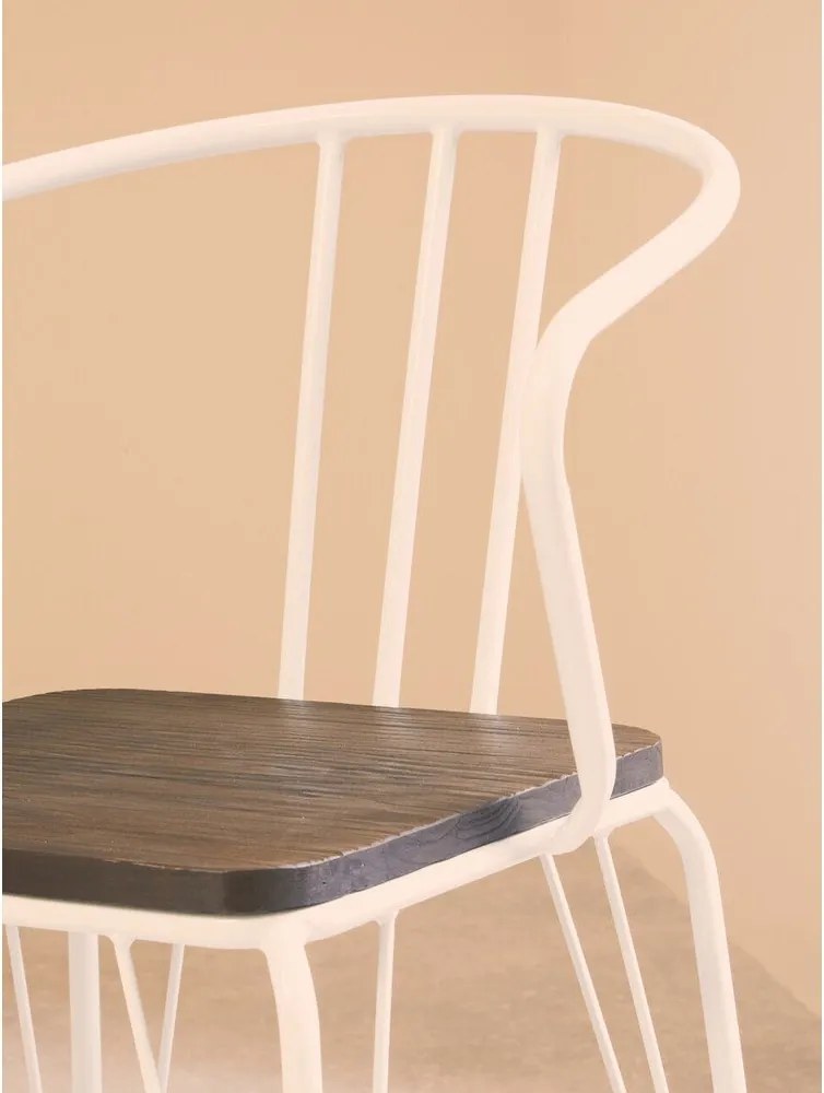 Bílá/v přírodní barvě jídelní židle z jilmového dřeva District – Premier Housewares
