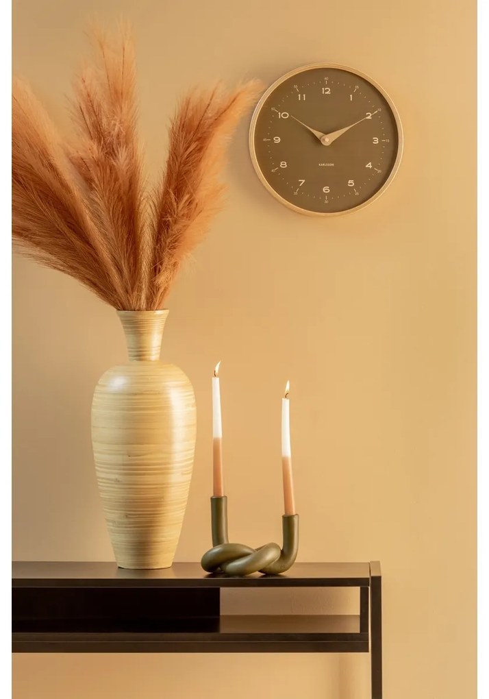 Karlsson 5995MG designové nástěnné hodiny hnědá, pr. 30 cm