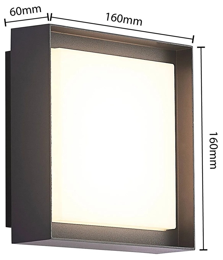 Venkovní nástěnné svítidlo Prios Epava LED, čtvercové