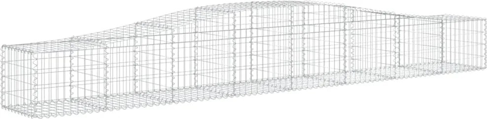 Klenuté gabionové koše 8 ks 400x50x40/60 cm pozinkované železo 3145923