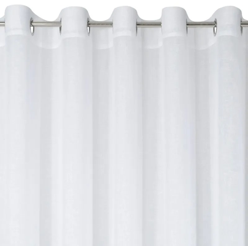 Bílá záclona na kroužcích VIOLA 140x250 cm