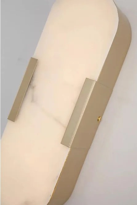 Searchlight 11138GO Nástěnné LED svítidlo OPALINE MARBLE IP44, ZLATÉ 35cm