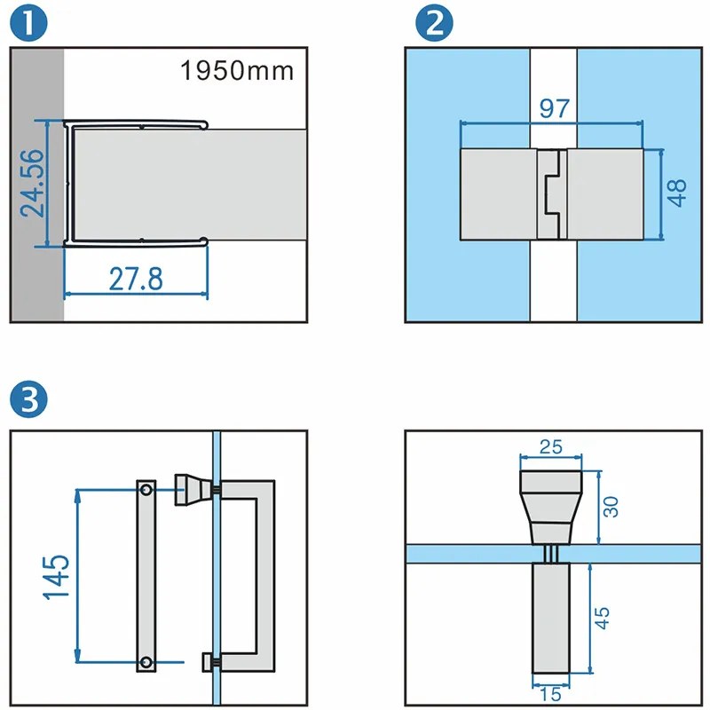 BPS-koupelny Obdélníkový sprchový kout HYD-OK12A 90x80 zlatá/transparent