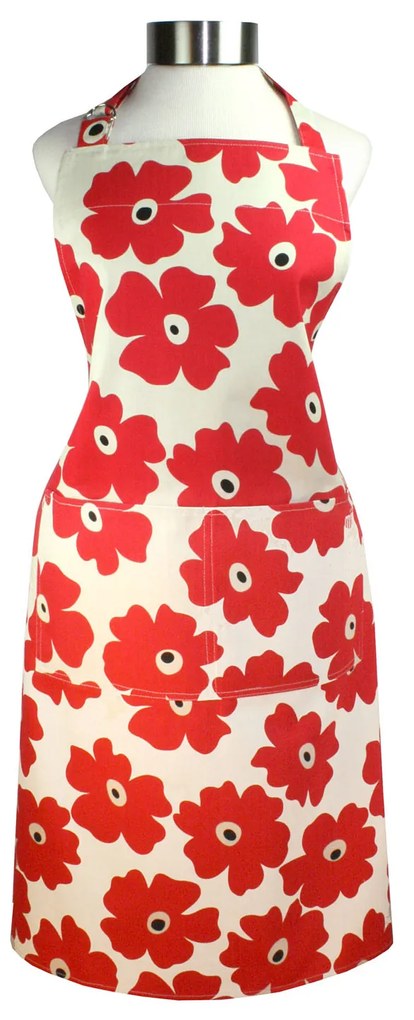 MÜkitchen Kuchyňská zástěra red poppy MÜincotton®