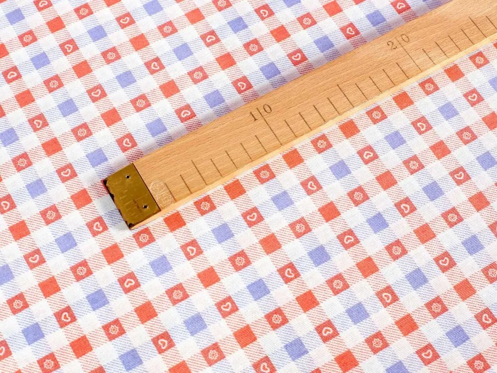 Biante Dekorační prostírání na stůl Leona LN-028 Červeno-modré káro 35x45 cm