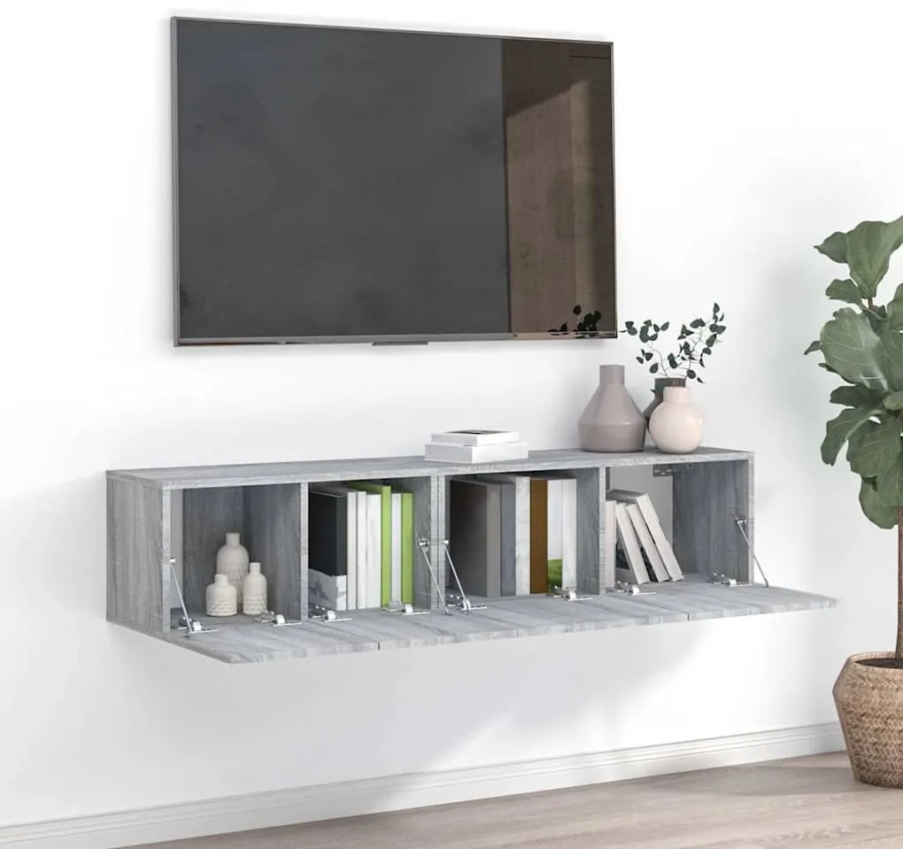 2dílný set TV skříněk šedý sonoma kompozitní dřevo 3120279