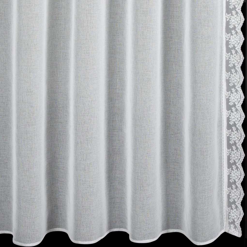 ZÁCLONA NA PÁSCE SUZAN, SADA 2KS 140X270 CM BÍLÁ