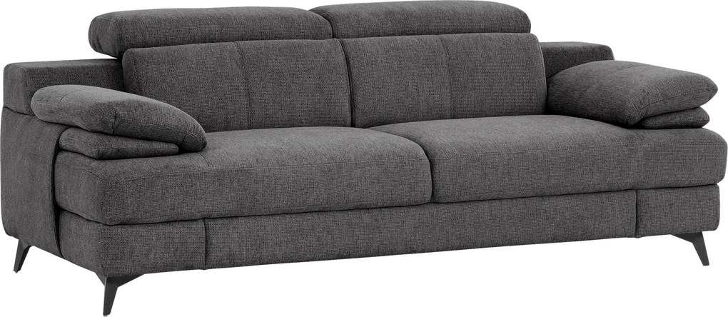 XXXLutz TŘÍMÍSTNÁ POHOVKA, textil, tmavě šedá Livetastic - Pohovky - 000552063712