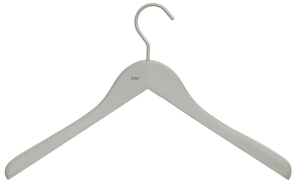 HAY Ramínko Soft Coat Hanger Wide Grey, set 4ks