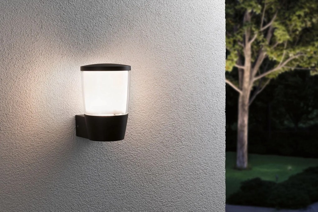 P 94740 LED venkovní nástěnné svítidlo Bako IP44 110x140mm max. 20W 230V antracit hliník - PAULMANN