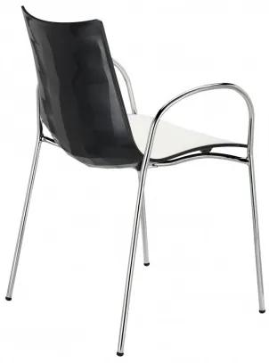Scab Plastová židle ZEBRA BICOLORE P Barva podnože chromová podnož Barva plastu Scab Bílá/červená 2610