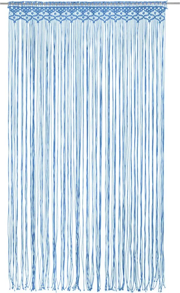 Macramé závěs modrý 140 x 240 cm bavlna 323987