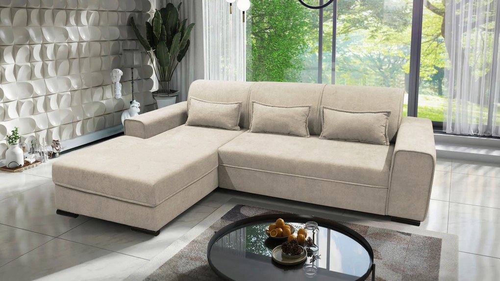 XXXLutz ROHOVÁ SEDAČKA, textil, béžová MID.YOU - Sedací soupravy - 001574006501