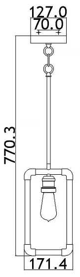 Kichler KL-IMAHN-MP - Lustr na tyči IMAHN 1xE27/60W/230V