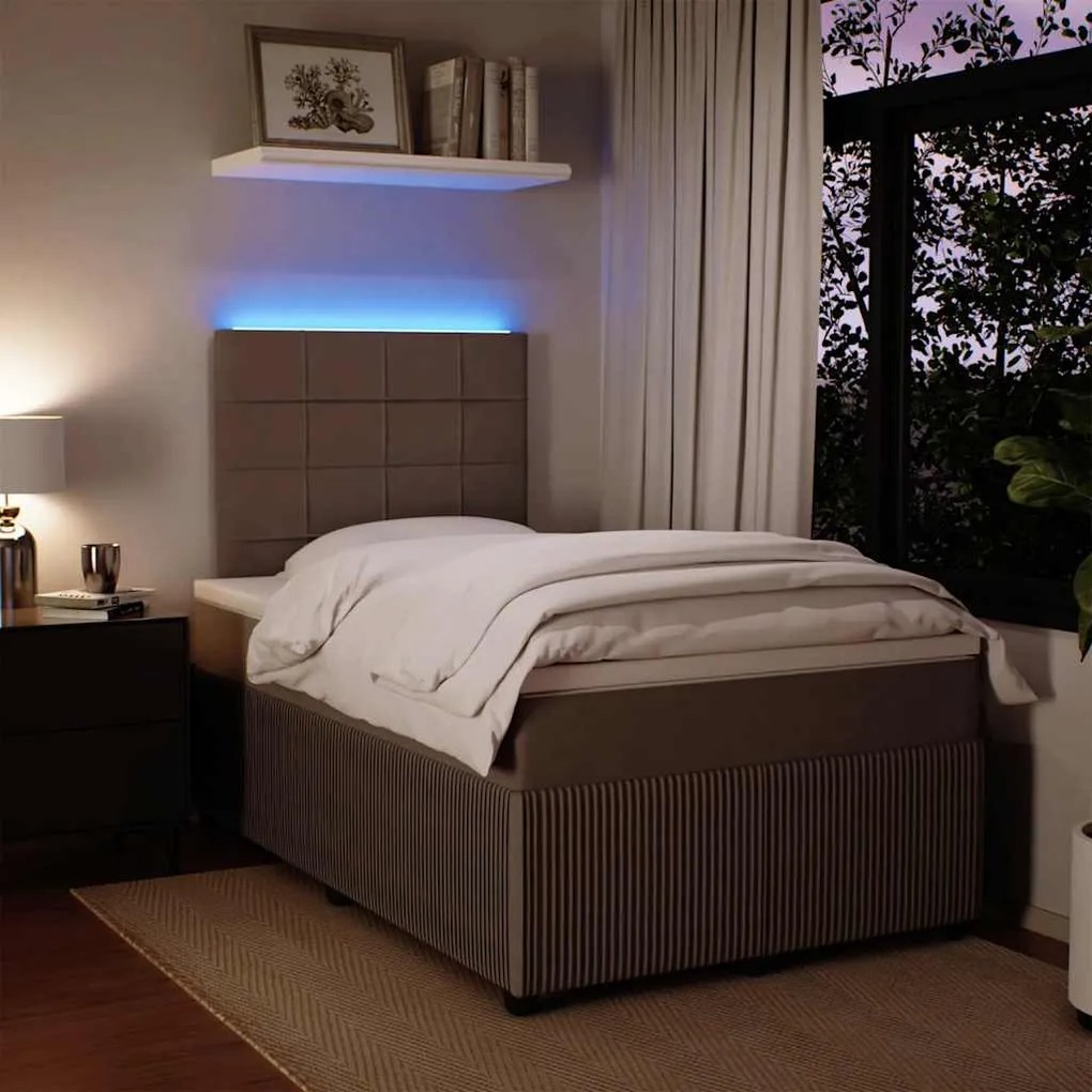 Box spring postel s matrací světle šedá 120x190 cm samet 3294586