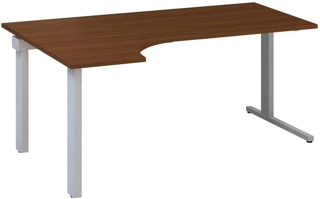Interier Říčany Rohový kancelářský psací stůl CLASSIC C, levý, ořech