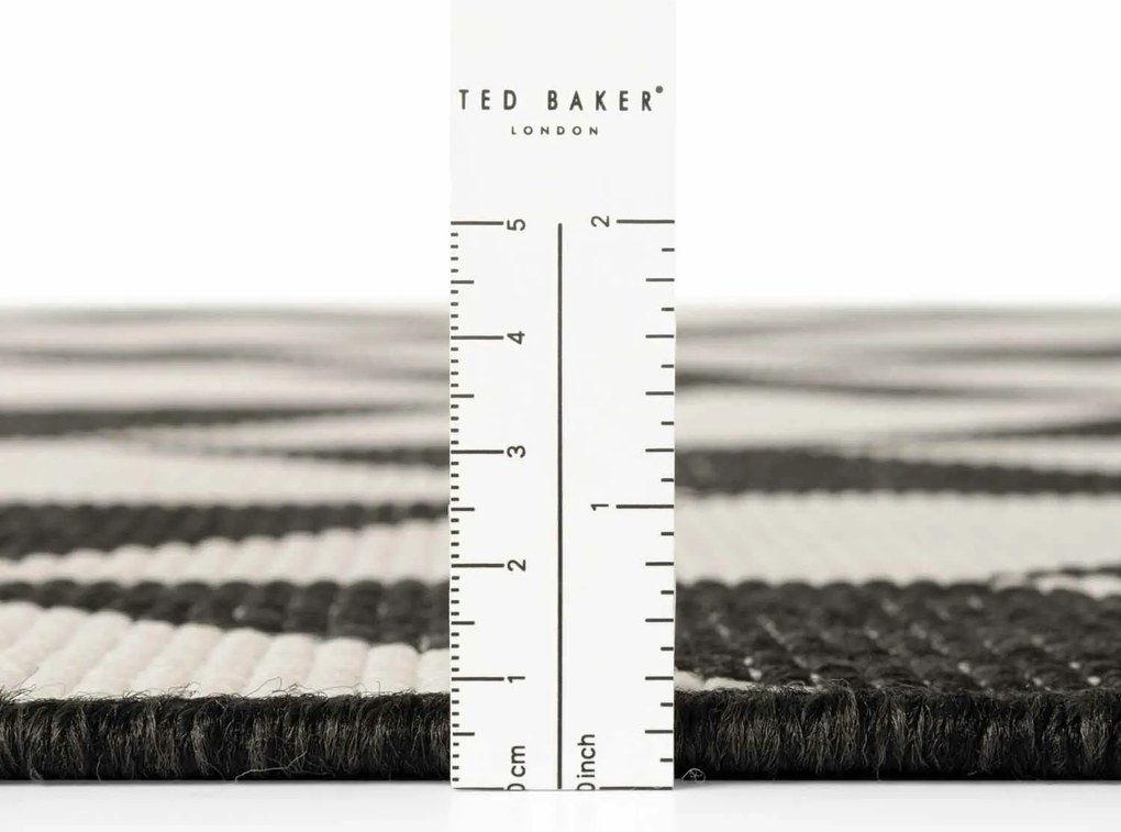 Ted Baker, Kusový koberec Ted Baker Haringey 106378 Black White, 120x170, černobílá, chodba / předsíň