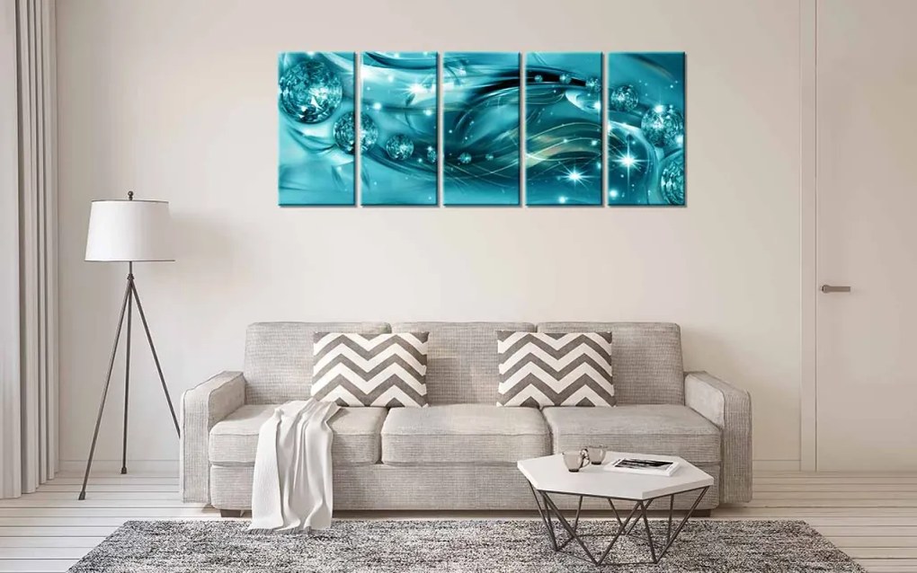 Obraz Diamantový prach Blue Velikost (šířka x výška): 150x60 cm