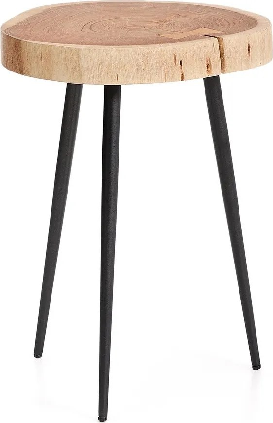 Kulatý odkládací stolek s deskou z akácie 35x35 cm Tanive – Kave Home