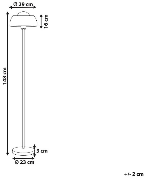 Kovová stojací lampa černá SENETTE Beliani