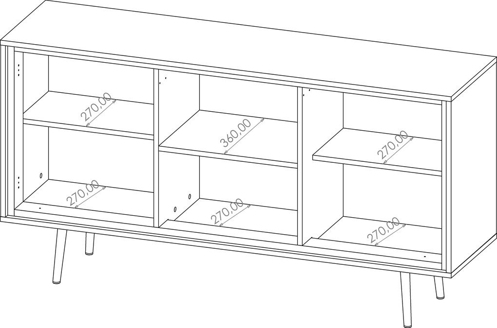 GiB Meble komoda TORI TR01 Barva: černá