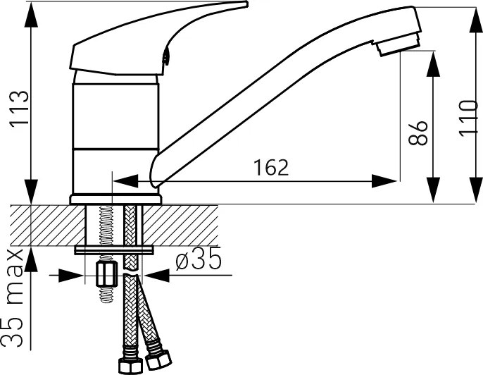 Ferro One - Umyvadlová stojánková baterie vysoká, chrom, BFO2A