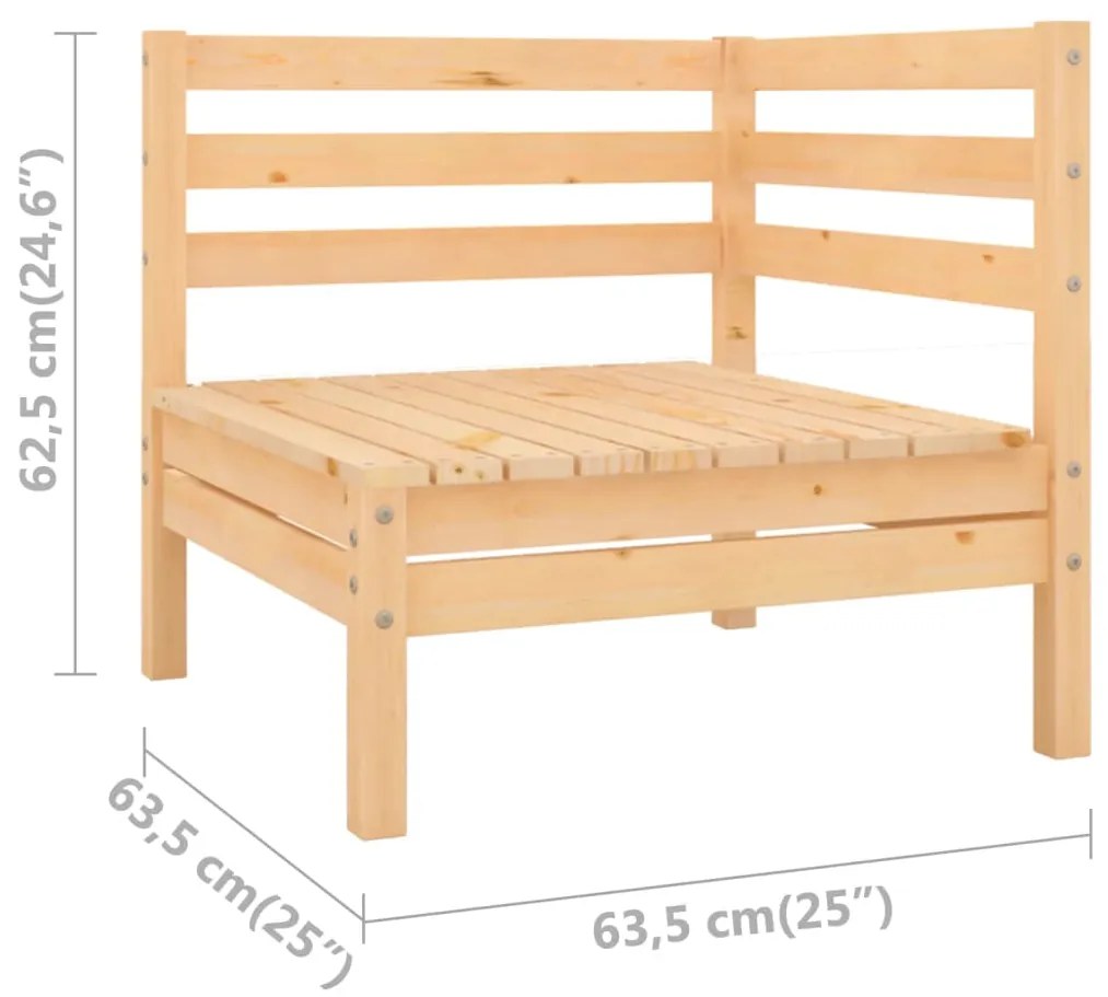 vidaXL Marketos Zahradní rohová pohovka masivní borové dřevo