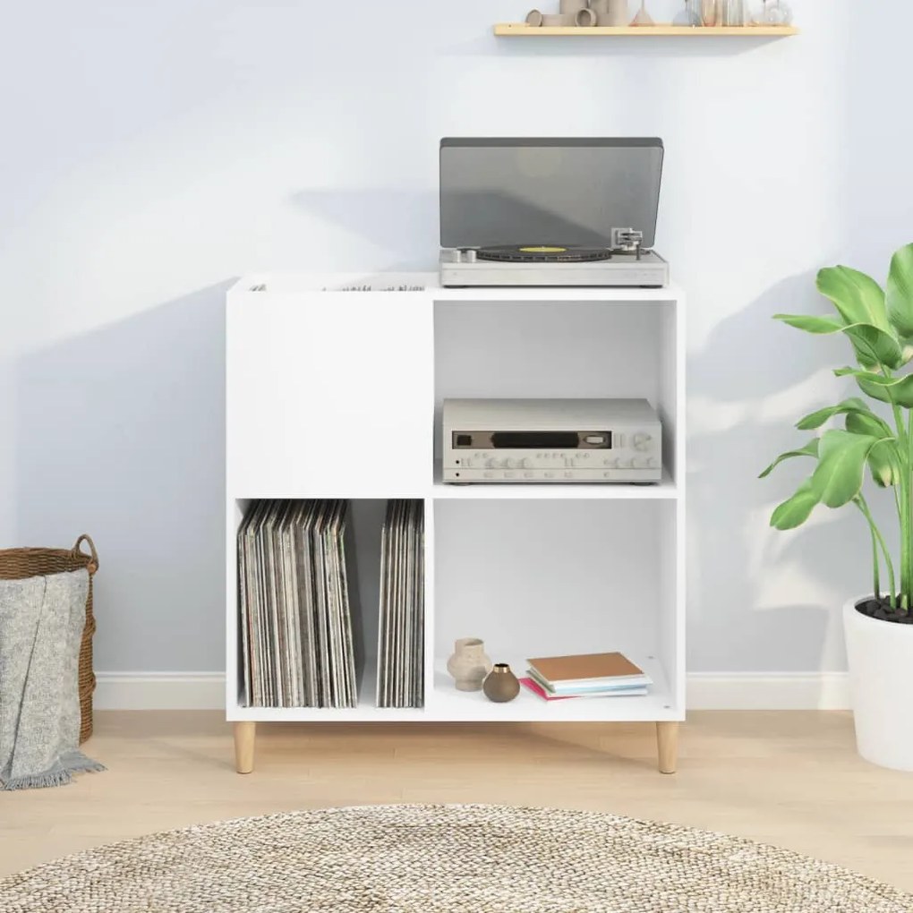 Skříňka Na Lp Desky Bílá 84,5 X 38 X 89 Cm Kompozitní Dřevo