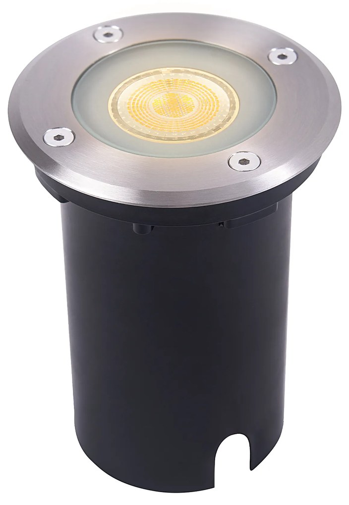 Nordlux Andor Round (nerezová ocel) Venkovní vestavné zemní osvětlení hliník, ocel IP67 2218400034