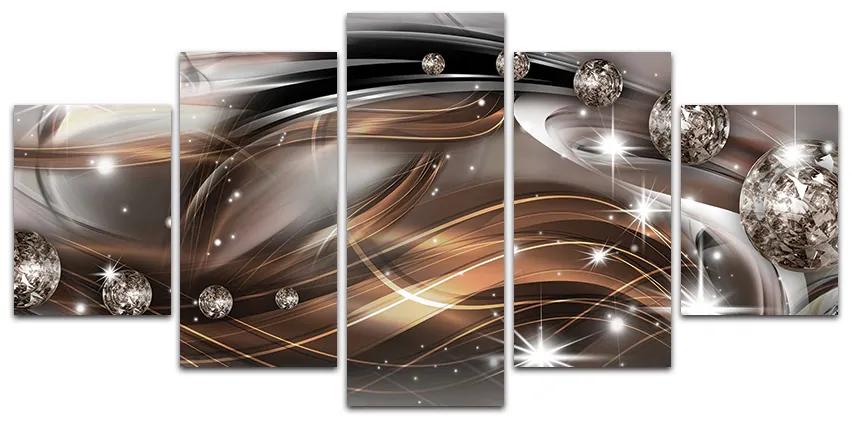 Malvis ® Luxusní obraz Hvězdný prach Velikost: pětidílný obdélník - 150x70 cm