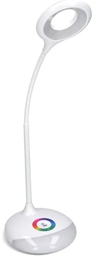 Stolní lampička ZOOM - LED 5W - nastavitelná barva podsvícení - s integrovanou baterií - bílá