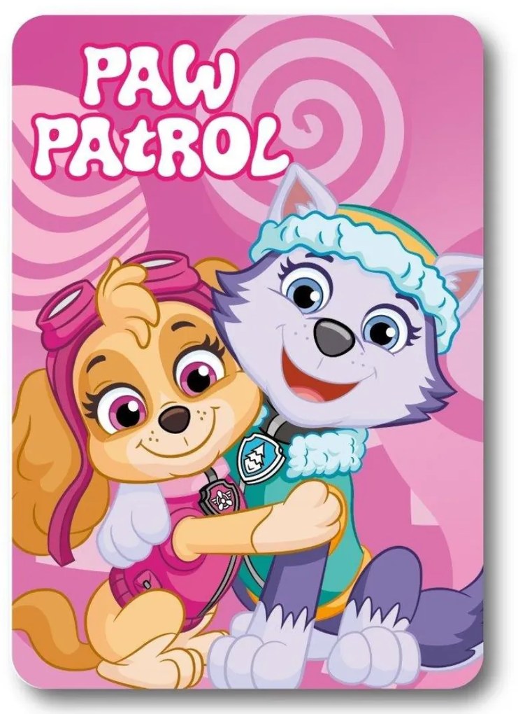 Deka dětská Paw Patrol  růžová flecee  140x100cm Faro