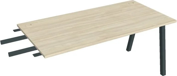 Hobis Kancelářský stůl k řetězení Hobis USA 1600RU, deskaakát, bílá RAL 9016