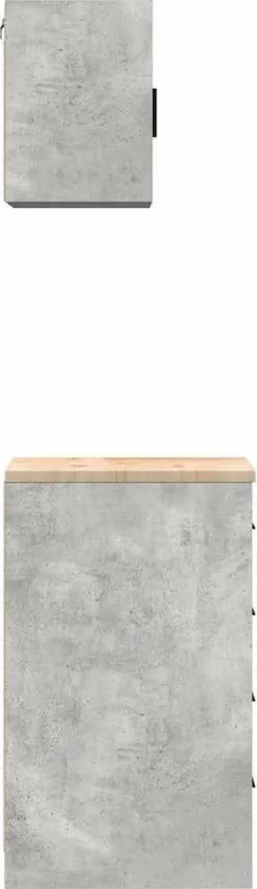 Garážové skříně 2 ks Beton Grey kompozitní dřevo 3328326