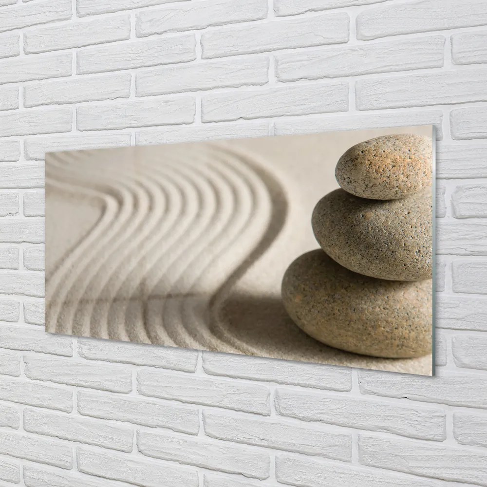akrylový obraz kamenná stavba písek 100x50 cm