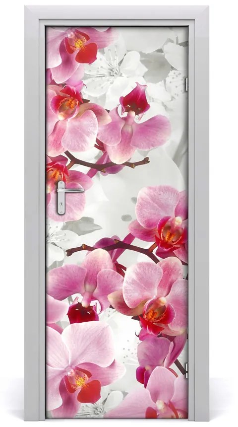 Fototapeta na dveře Růžová orchidej 85x205 cm