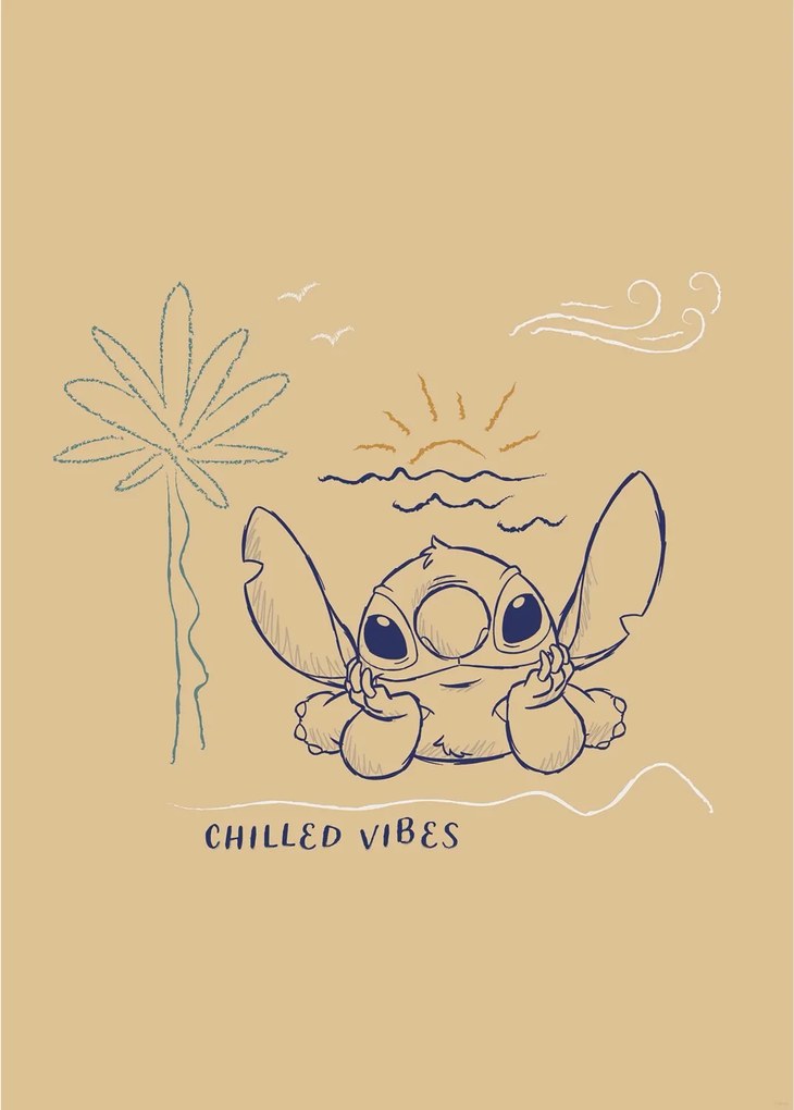 Komar Plakát Disney Lilo and Stitch Chilled Vibes 50 x 70 cm