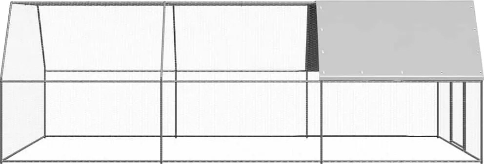 Venkovní klec pro kuřata 3 x 6 x 2 m pozinkovaná ocel 3089325