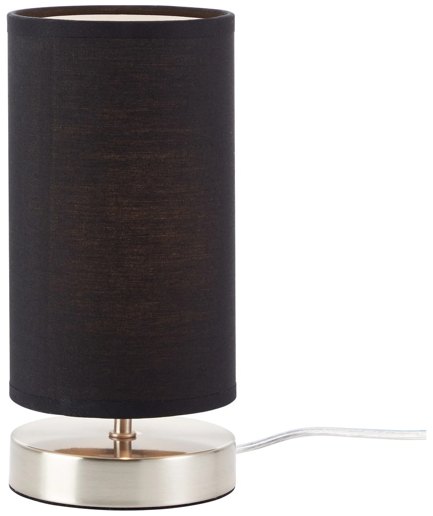 Brilliant 13247/06 CLARIE - Stolní lampička s textilním stínidlem v černé barvě